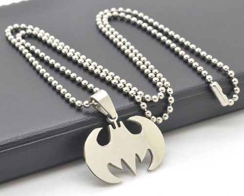 DC Comics Batman Logo Stainless Steel Pendant/Necklace 22" Chain | eBay