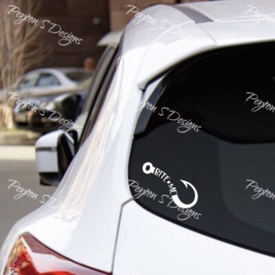 "Bite Me" Hook Vinyl Decal | Fishing Decal | eBay