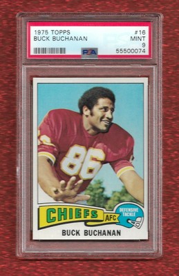 1975 TOPPS #16 BUCK BUCHANAN PSA 9 MINT HOF KANSAS CITY CHIEFS | eBay