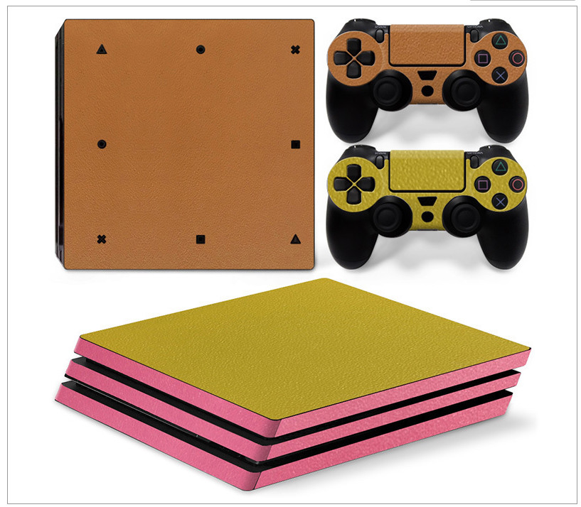 Sony PS4 Pro Console and Controller Skins / Decal -- Leather Textured ...
