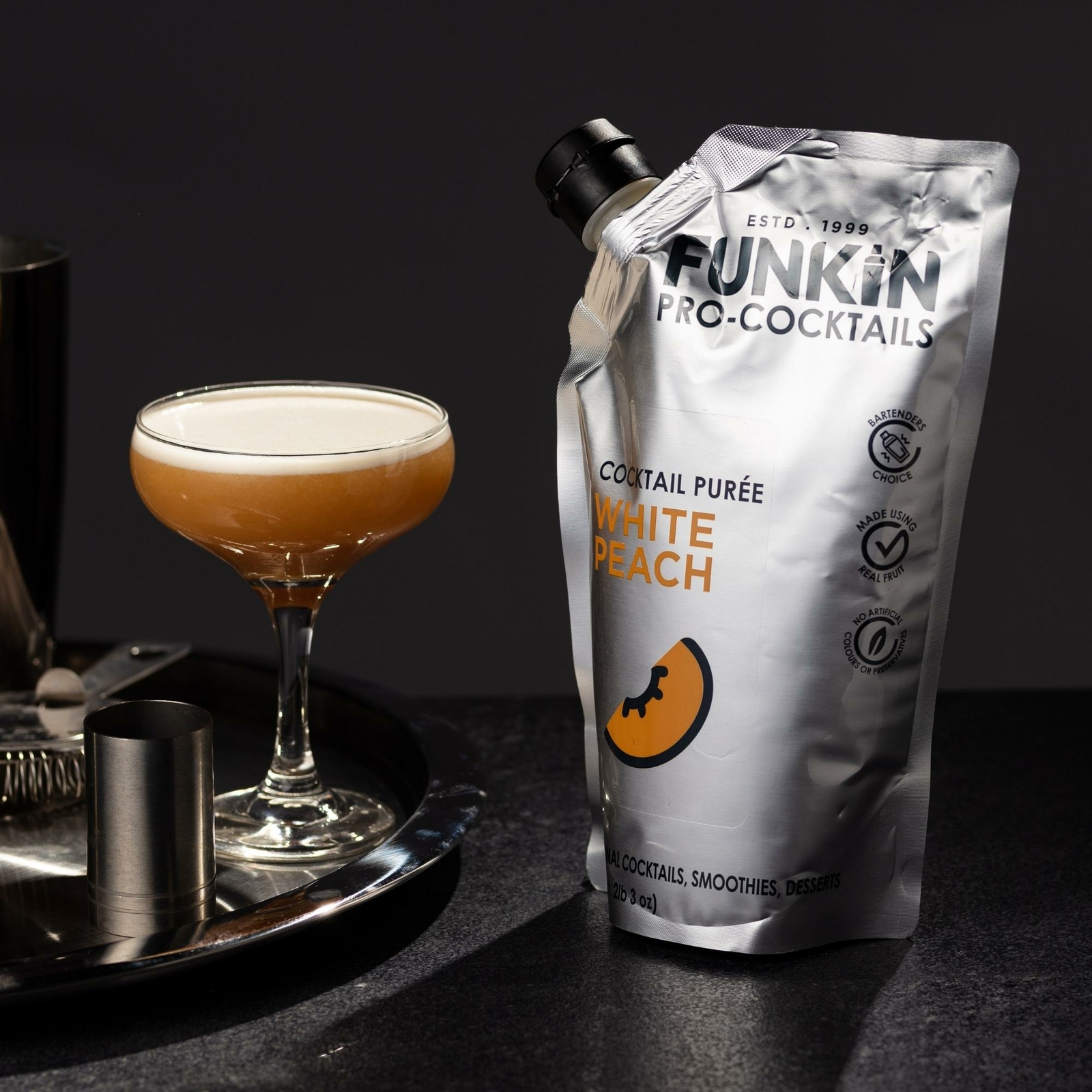 Funkin White Peach Puree 1kg - Sweet Peach Mixer For Cocktails | eBay UK