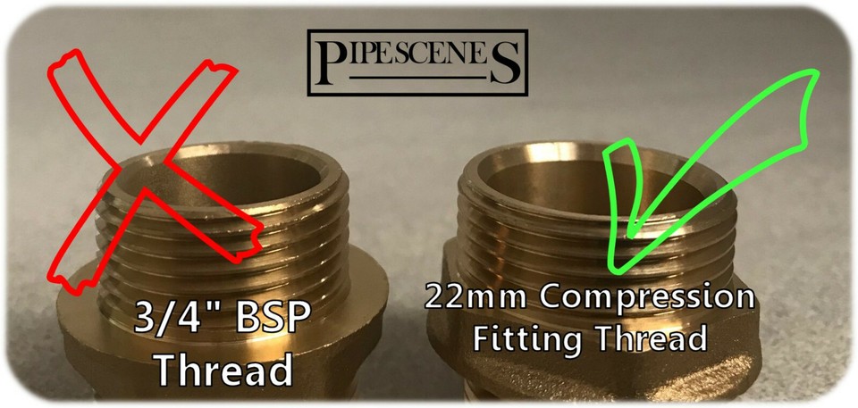 Brass 22mm Compression Fitting Thread Blank Cap Stop End Female Thread ...