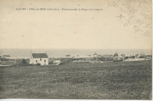 CARTE POSTALE / VER SUR MER PANORAMA DE LA PLAGE + CACHET | eBay