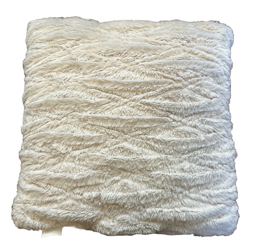 Geometric Soft Plush Solid Ivory Decorative Pillow 18x18” | eBay