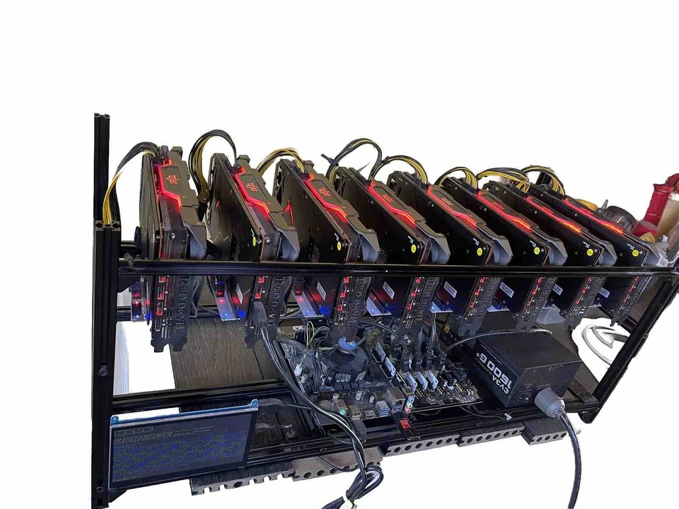 8 Radeon RX 5700 XT Mining Complete Rig. Energy Efficient. Self ...