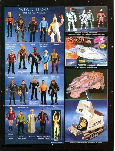 1996 STAR TREK Action Figures Toy PRINT AD ART VINTAGE PICARD RIKER ...