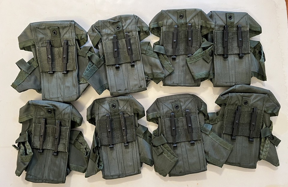 USGI Rifle Pouch Small Arms Ammo Case Magazine Green Alice Clip Vintage ...