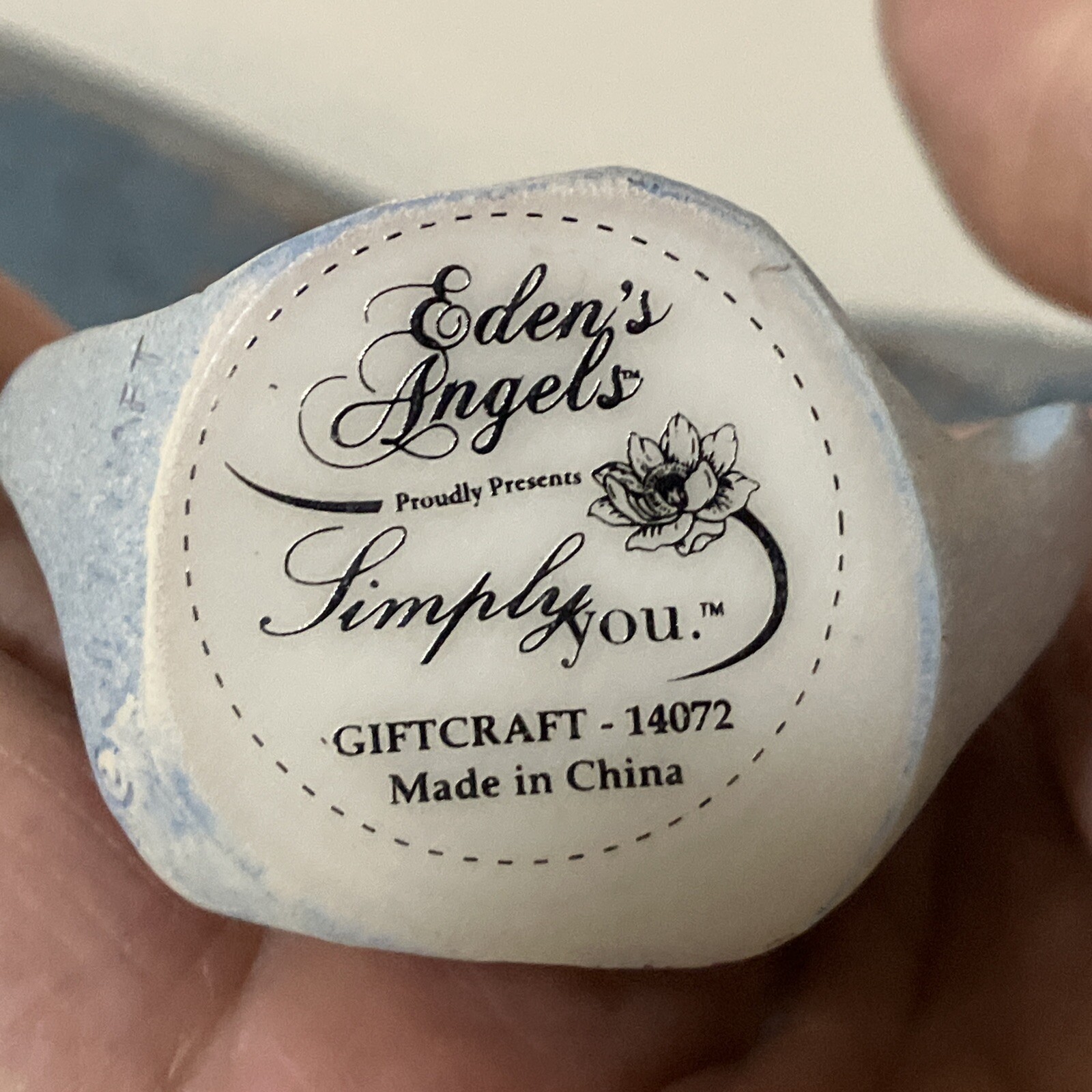 Edens Angels HOPE Christmas Tree Ornament Giftcraft Angel Figure Porcelain Cute! | eBay