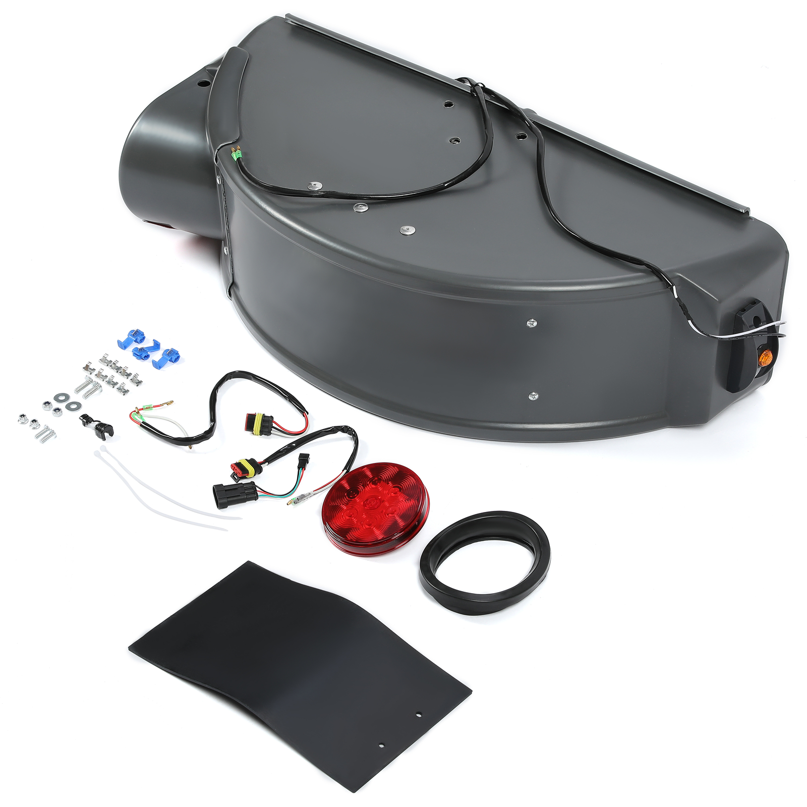 Fender Assembly w/ Wiring Harness Gray For Demco RV Kar Kaddy Tow Dolly ...