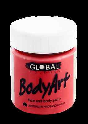 Global Colours 45ml Jar - Standard Deep Red Face Paint, Body Painting ...
