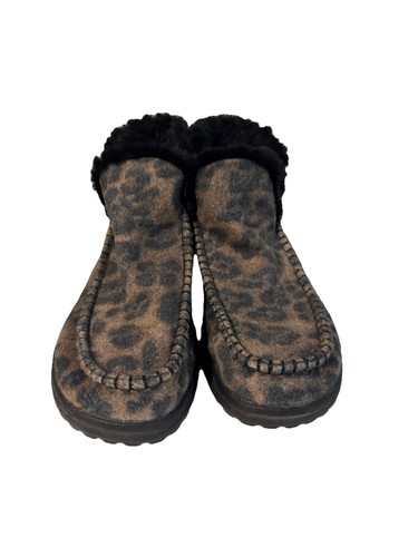 Hey Dude Denny Women's Leopard Print Boot US 10 Slip On Ankle Bootie ...