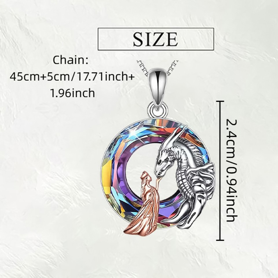 Dragon&Queen Pendant Necklace Decorative Accessories Holiday Gift For ...