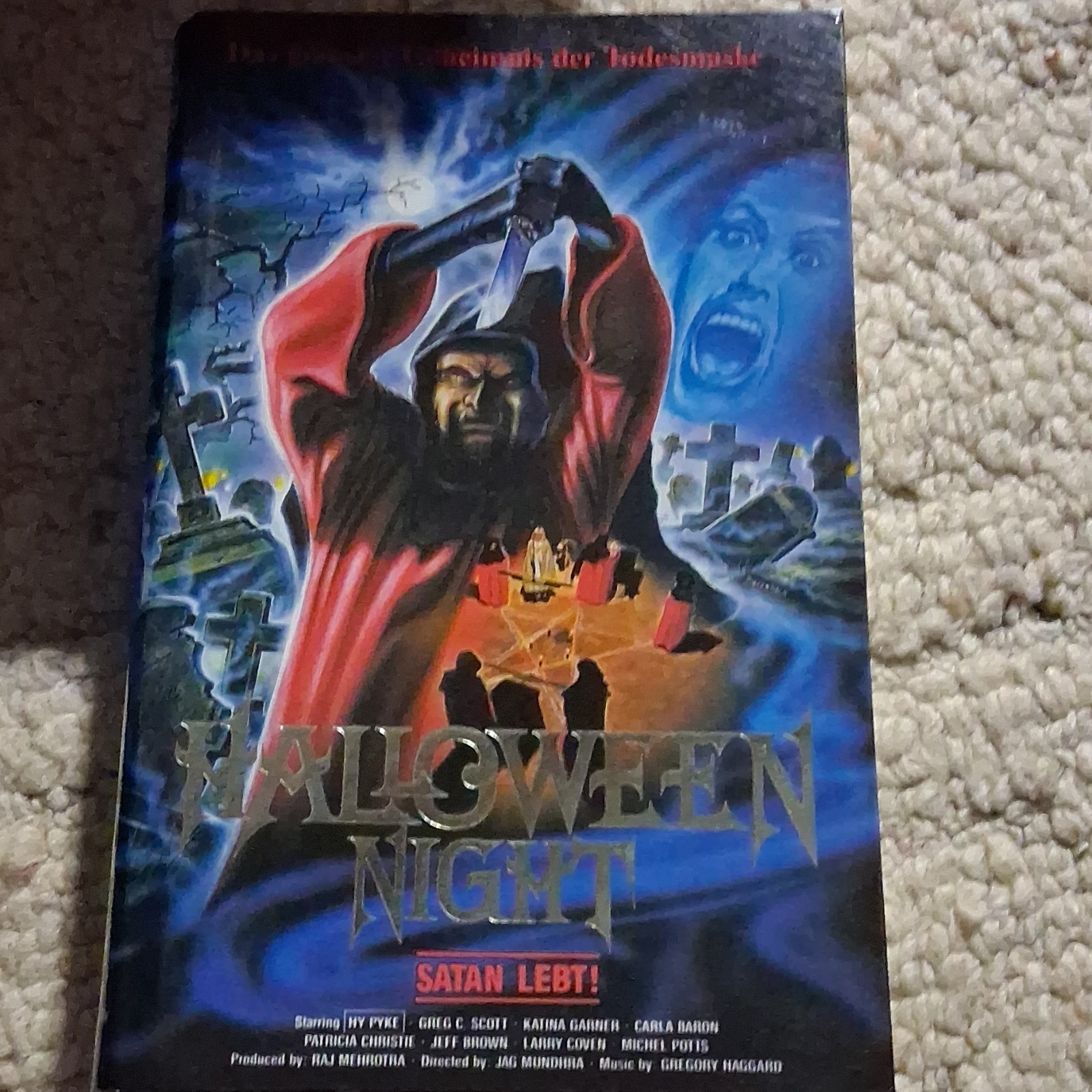 Carrera Topline Halloween Night: Satan lebt! VHS PAL Horror JAG Mundhra ...