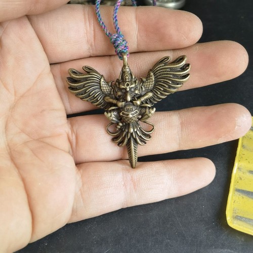 Tibetan Style Brass Garuda Keychain Handmade Copper Pendant Charm | eBay