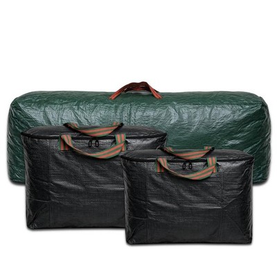 SET OF 3 GREEN STORAGE BAG SPACE SAVING FOLDABLE DURABLE VERSATILE ...