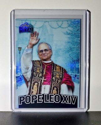 Pope Leo XIV 2025 Leaf Metal Trading Card Snow Parallel /583 | eBay
