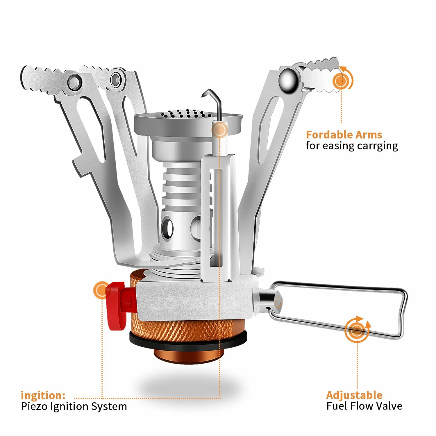 Portable Gas Stove Burner Backpacking Camp Pocket Propane Cooker ...