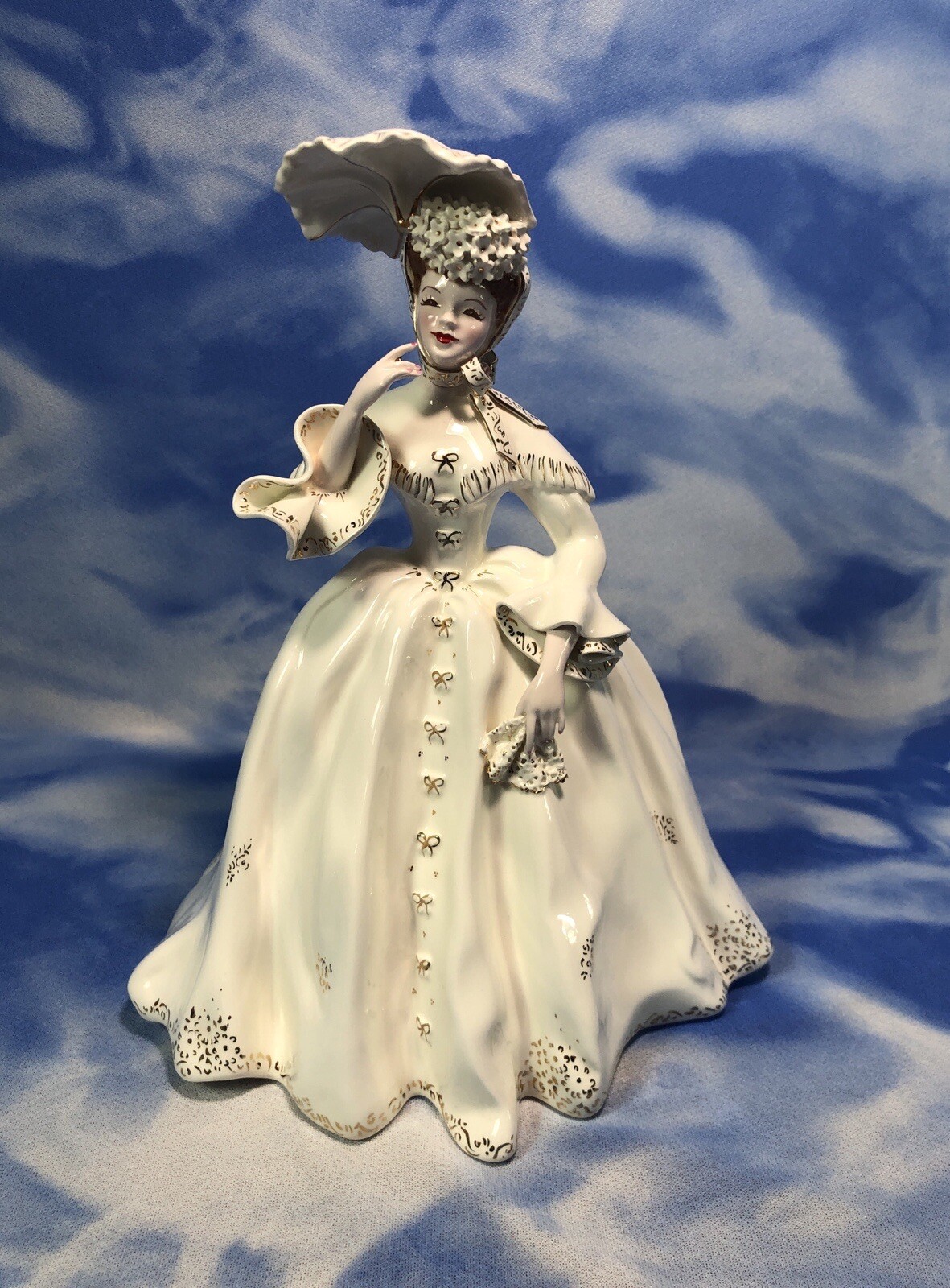 As Is Vintage Florence Ceramics "Vivian" Lady Figurine White Dress 1950 ...