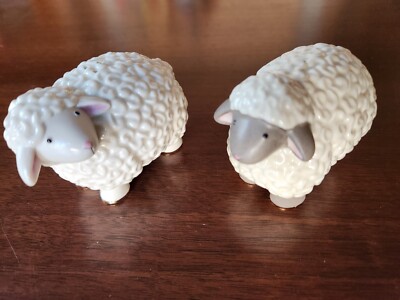 LENOX SHEEPY SHAKERS SHEEP SALT and PEPPER SET Lamb - 1st quality ...