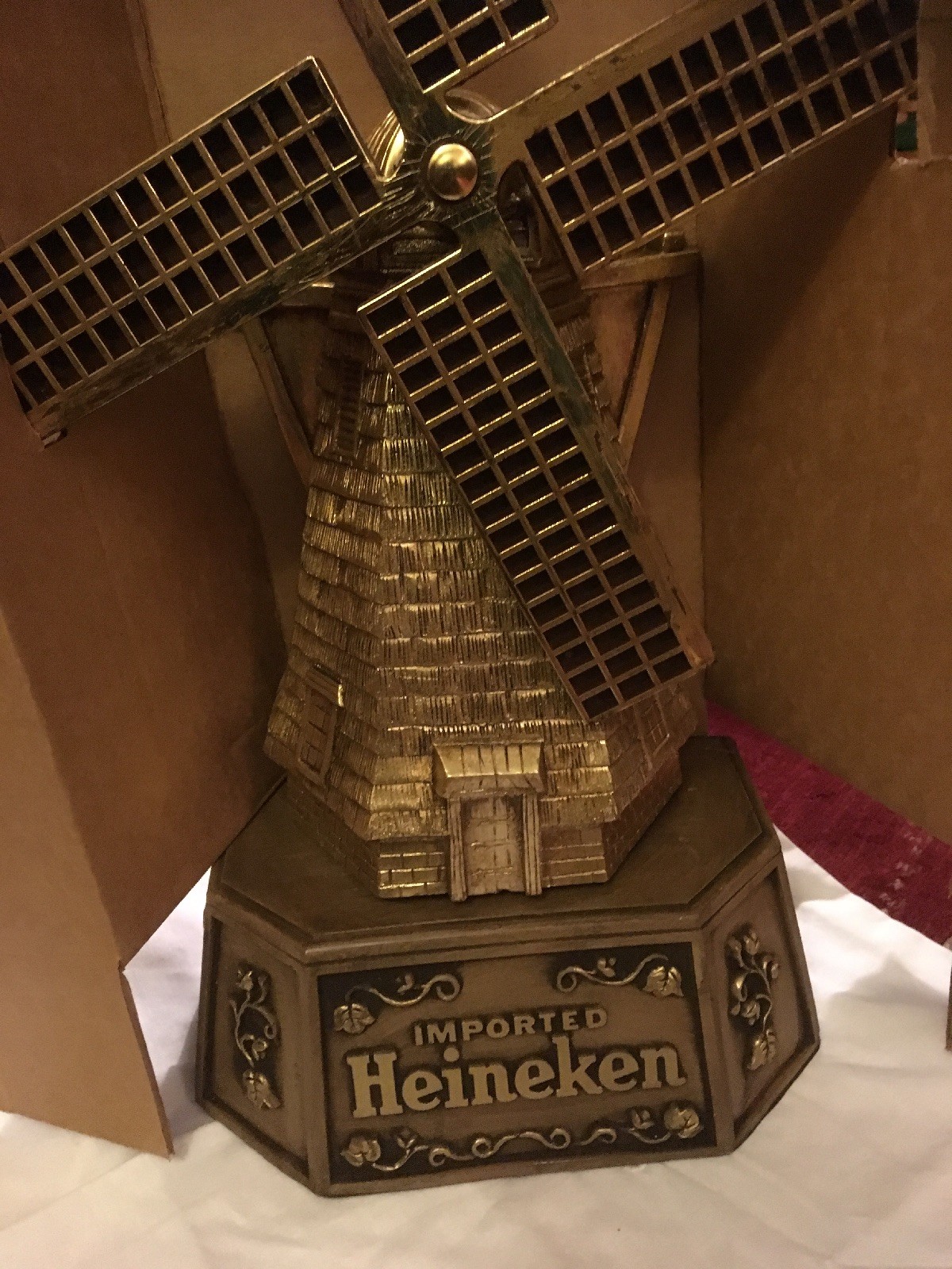 Vintage Advertising Imported Heineken Windmill Beer Bar Sign MINT Still ...