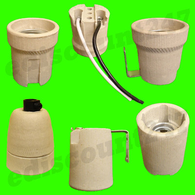 CE CERTIFIED SES E14 ES E27 CERAMIC Light Bulb Socket LED Lamp Holder ...
