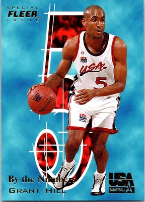 GRANT HILL 1995-96 FLEER SPECIAL ISSUE USA BY THE NUMBERS #12 A6 | eBay
