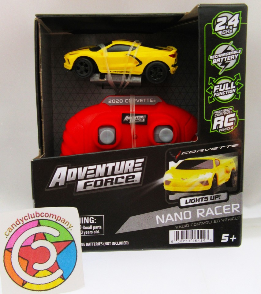 Nano Racer RC Car ~ Corvette ~ Yellow ~ Adventure Force ~ Radio Control ...
