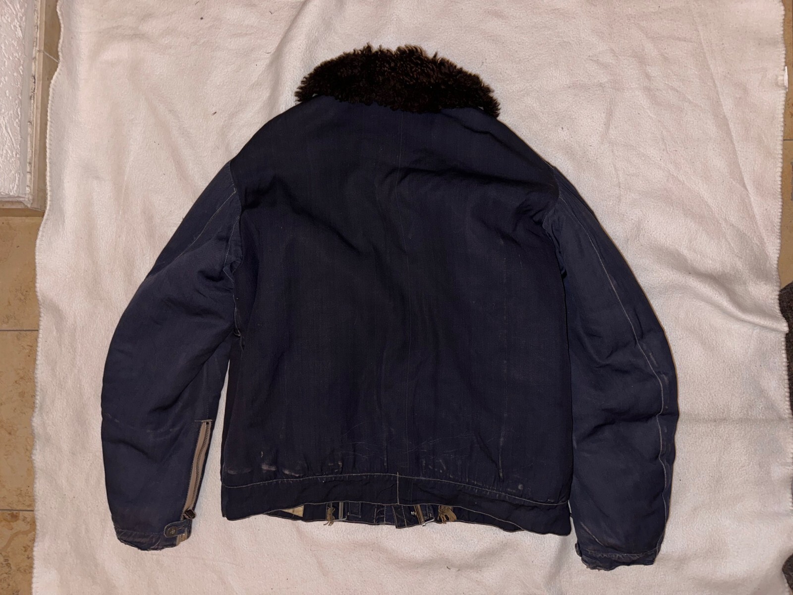 Orig. WW2 German Luftwaffe Pilot leather flight jacket Zipp IIb sz. 42/ ...