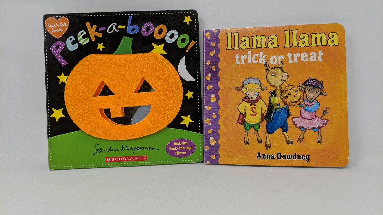 Lot of 2 Children's Halloween Books: Llama LLama Trick or Treat & Peek ...