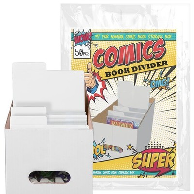 50-Pack Cardboard Comic Book Dividers with Tabs, Durable and Acid-Free ...