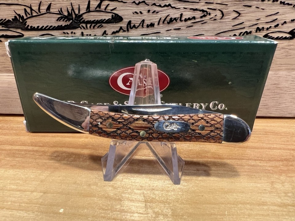 Case XX Snake Skin Oak Pakka Wood Tiny Toothpick w/ Box # 08254, 710096 ...