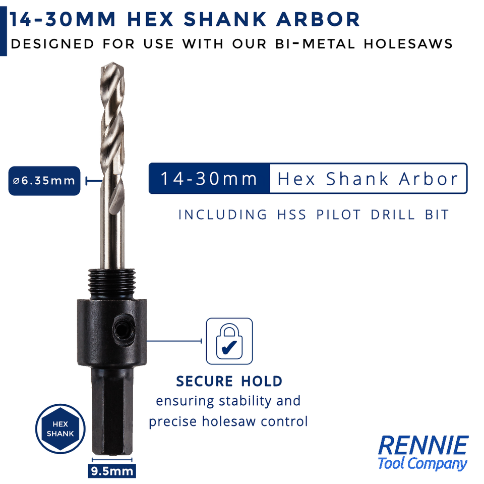 Cobalt Bi-Metal Hole Saw Set HSS Cutter Bit With Arbor + Pilot Drill ...