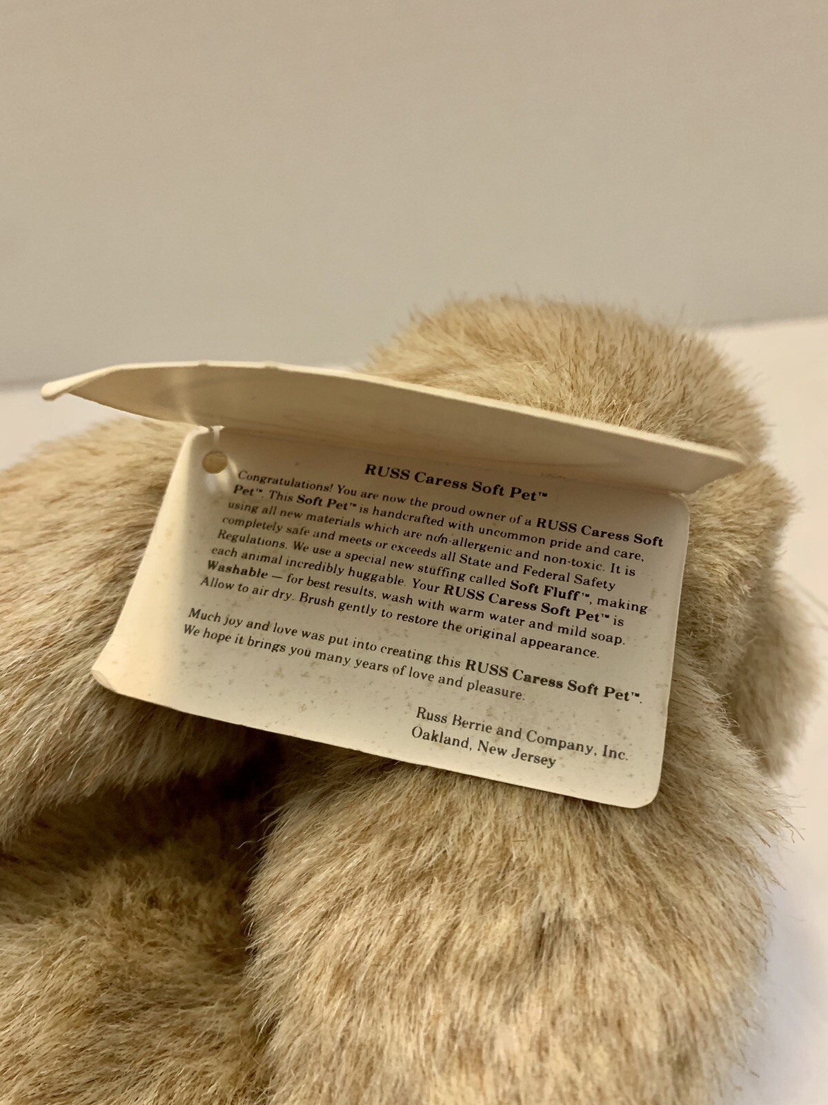 Russ Bruin Bunny Rabbit Plush Brown White Soft Plush Stuffed Animal 8 ...