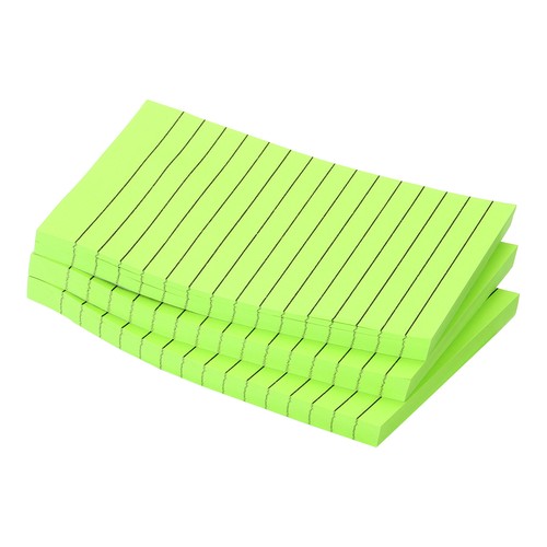 3 Pack 4"x6" Lined Sticky Notes, Self-Stick Note Pads 100 Sheets/Pad ...