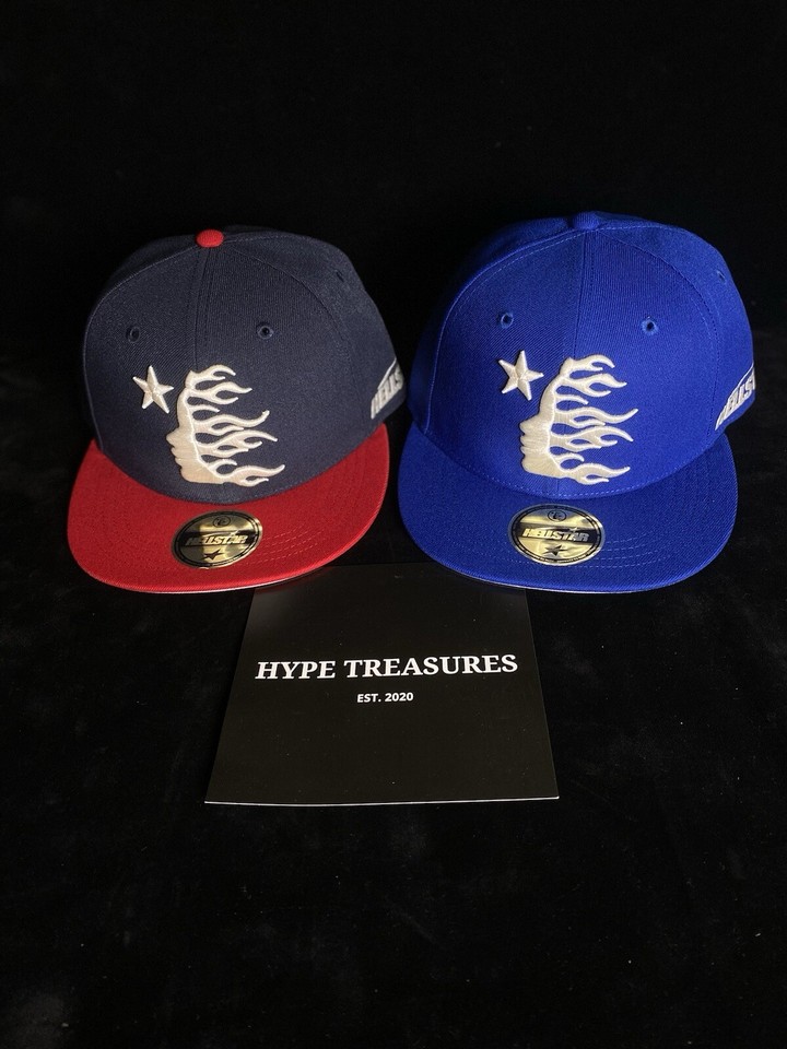BRAND NEW HELLSTAR BASEBALL HAT FITTED BLUE/WHITE - HYPETREASURES FAST ...