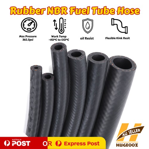 Black Fuel Line Hose NBR Rubber Tube High Pressure For Auto Engine Fuel ...