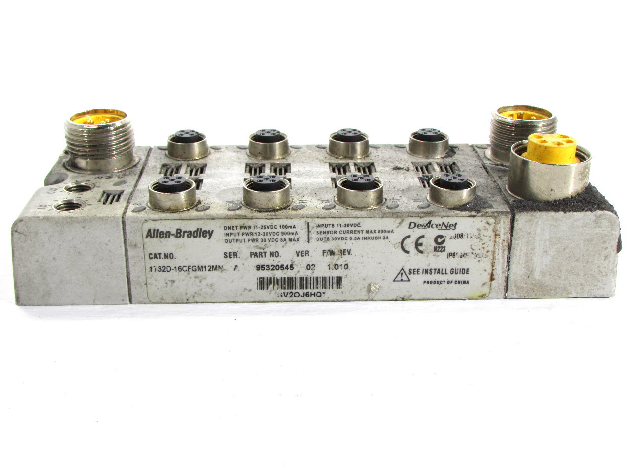 ALLEN BRADLEY 1732D-16CFGM12MN DEVICENET 16 SELF-CONFIGURING DC MICRO ...