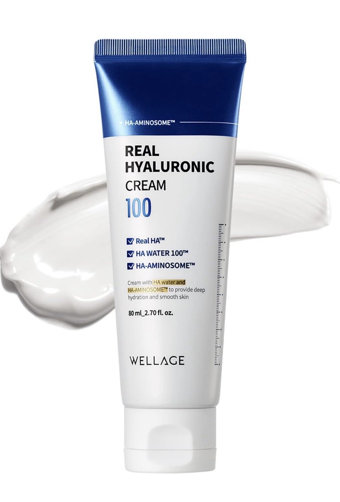 Wellage Real Hyaluronic Acid Cream 100 80ml 2.7oz 100% Pure Face ...