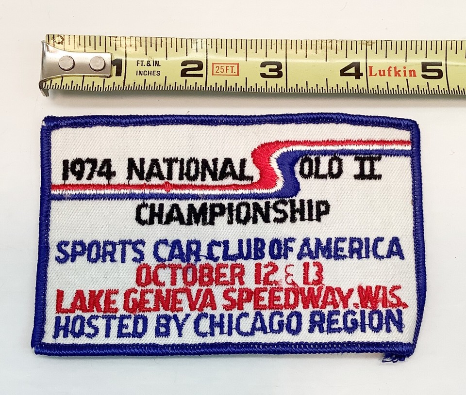 SCCA Solo II Championship Lake Geneva, Wisconsin Racing Patch Vintage ...