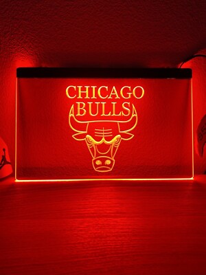 CHICAGO BULLS LED NEON LIGHT SIGN 8x12 | eBay