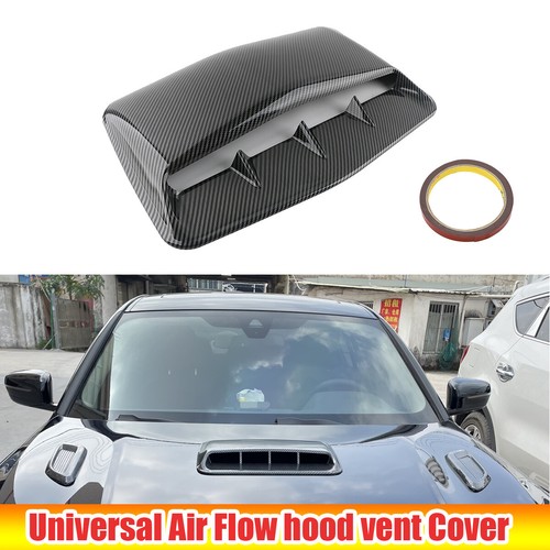 Universal Car Hood Scoop Air Vent Flow Intake Bonnet Cover carbon fiber ...