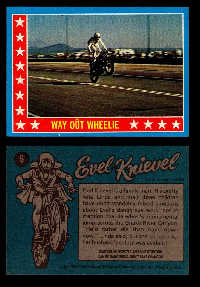 Evel Knievel Topps 1974 Vintage Trading Cards You Pick Singles #1-60 | eBay