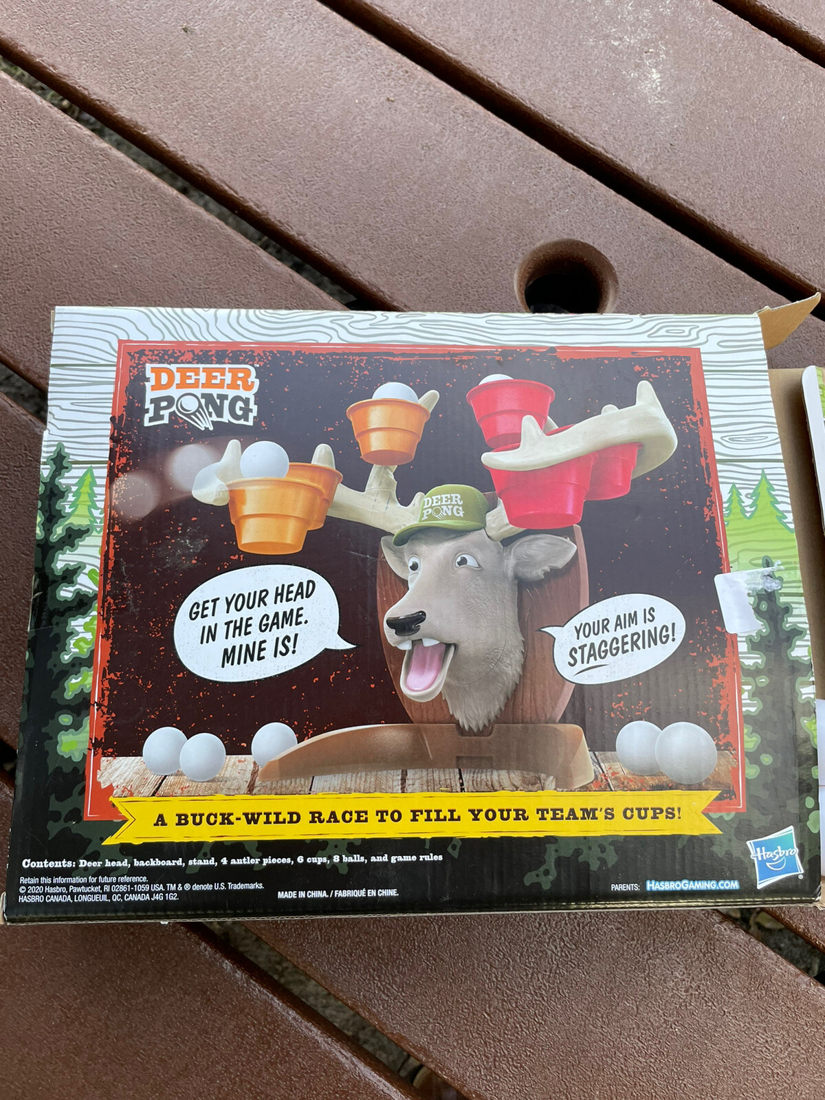 Deer Pong Game, Talking Deer Head w/Music, Family Game for Ages 8+ (39 ...
