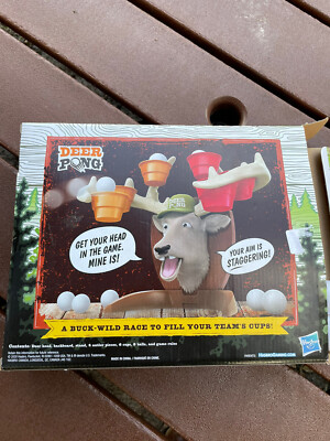 Deer Pong Game, Talking Deer Head w/Music, Family Game for Ages 8+ (39 ...