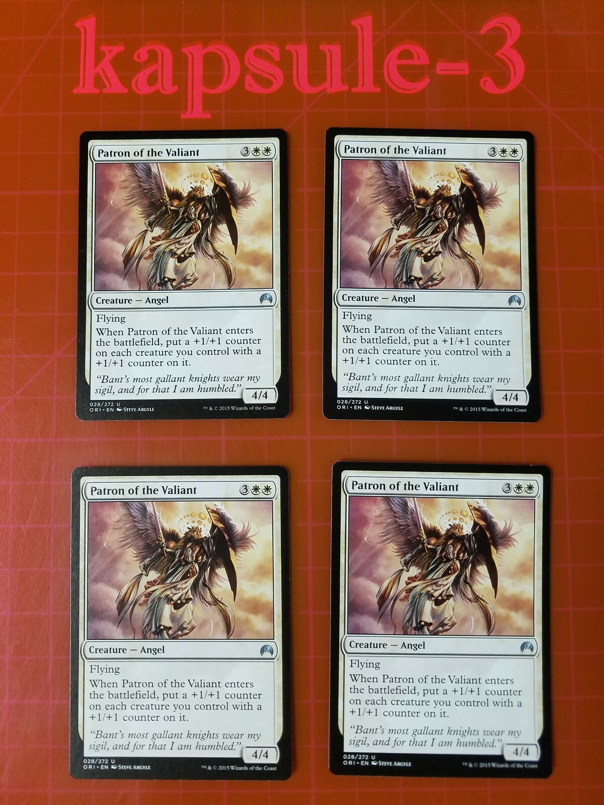 4x Patron of the Valiant | Magic Origins | MTG Magic Cards | eBay