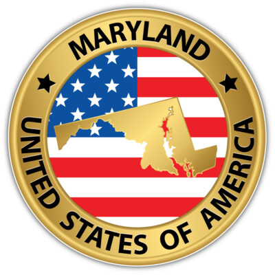 Maryland USA State Map Emblem Car Bumper Sticker Decal "SIZES" | eBay