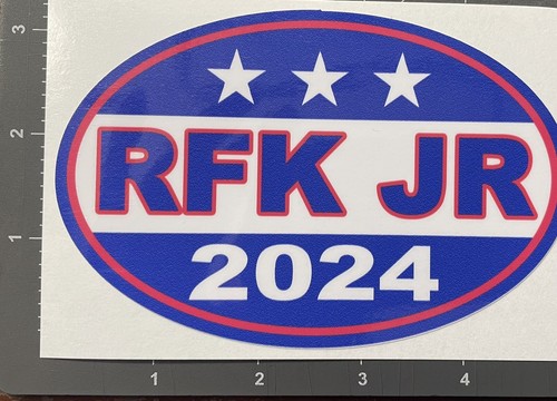 Pair Oval Car Decals , Robert F Kennedy jr 2024 RFK President 5" Bumper ...