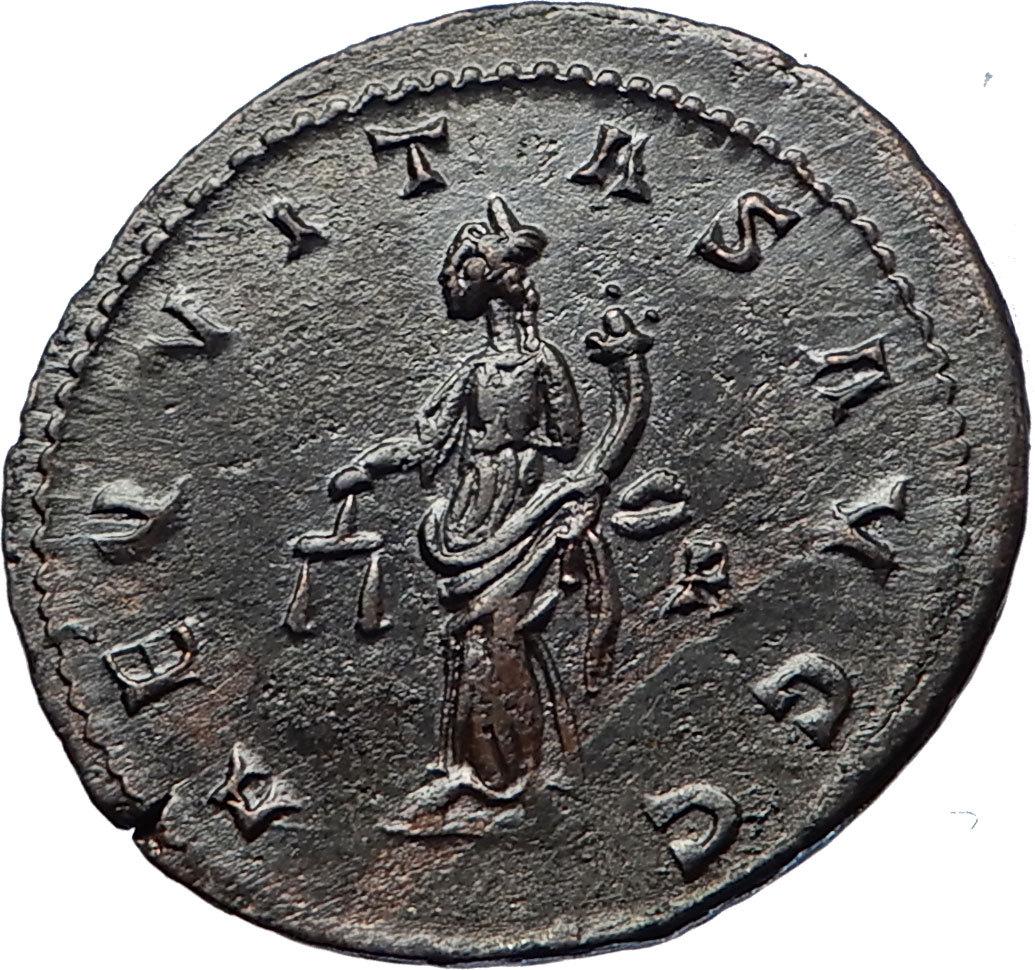 CARINUS Original Authentic Ancient 283AD Lugdunum Roman Coin AEQUITAS ...