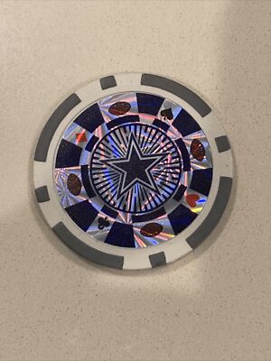 Dallas Cowboys NFL Poker Chip Silver Collectors Edition Casino Style 11 ...