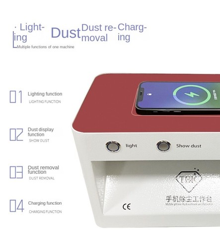 3 in 1 Desktop Dust Cleaner LCD Screen Scratch Crack Detection Tool for ...